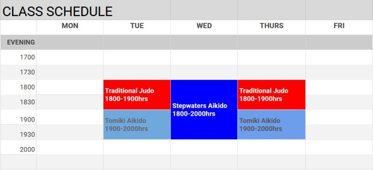 Schedule – Sooner Judo Club